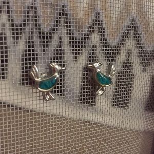 Jewelry | Vintage Silver Turquoise Roadrunner Earrings | Poshmark